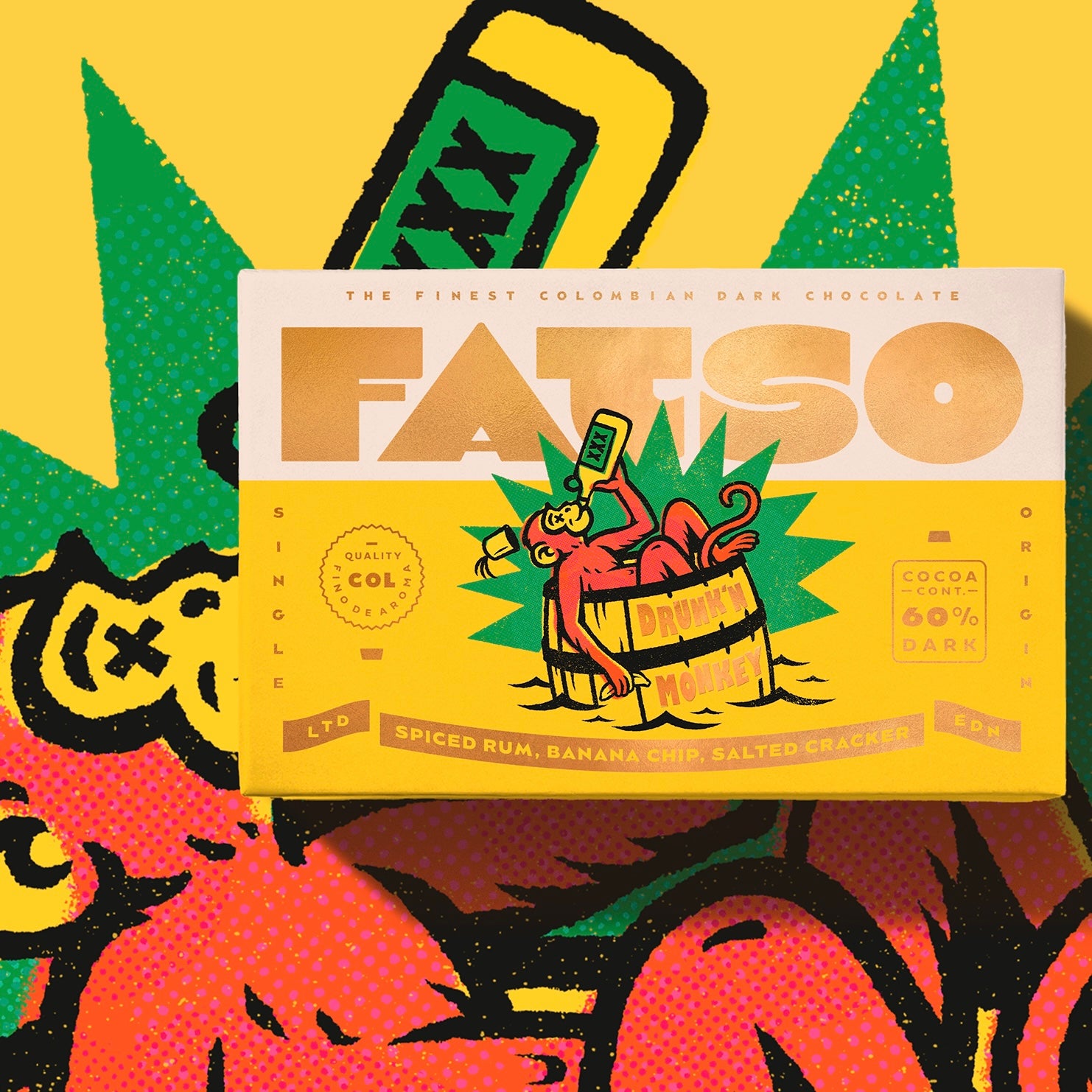 Fatso Drunk'n Monkey Chocolate Bar – SW Coast Refills