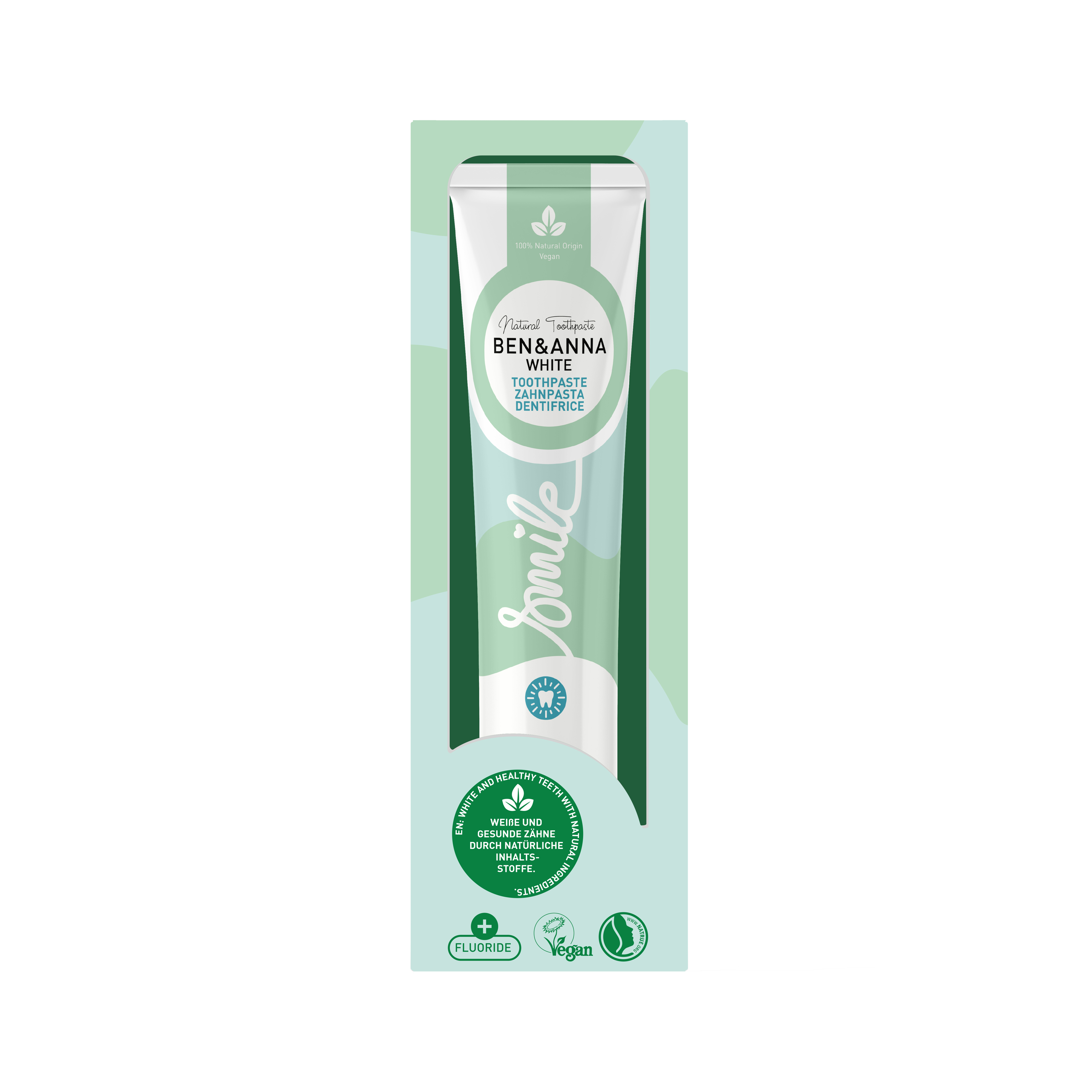 Ben & Anna Toothpaste Tube - White with Fluoride – SW Coast Refills