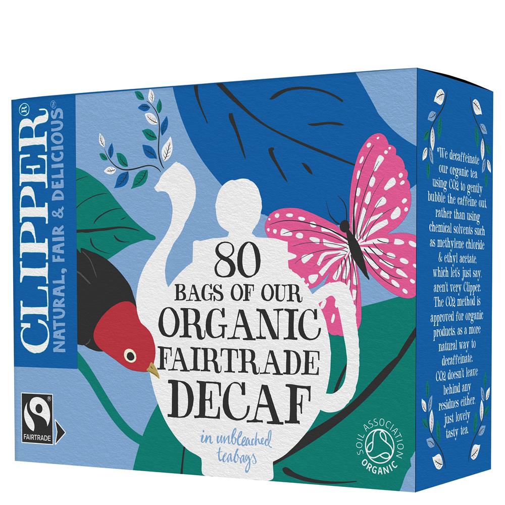 Clipper Organic & Fairtrade Everyday Decaf Tea – 80 Plastic Free Tea B ...